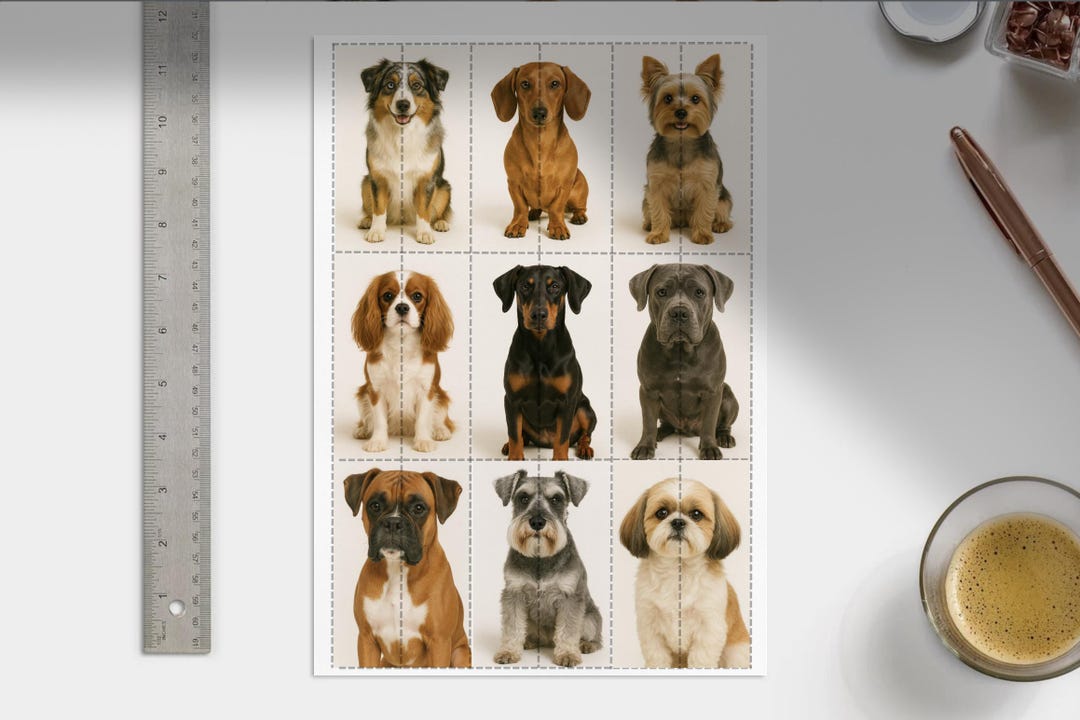 Dog Breed Matching Game (ภาษาไทย): Printable Memory Game for Kids ...