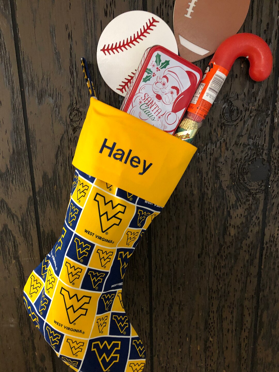 West Virginia Mountaineers Christmas Stocking - Etsy