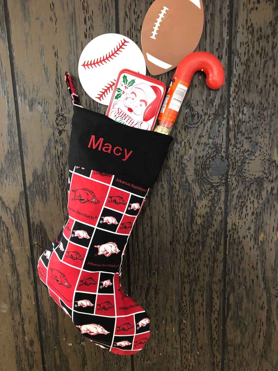 Arkansas Razorbacks Christmas Stocking - Etsy
