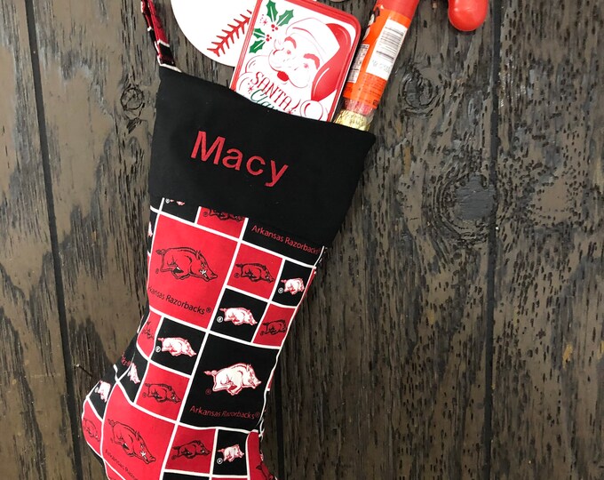 Arkansas Razorbacks Christmas Stocking - Etsy