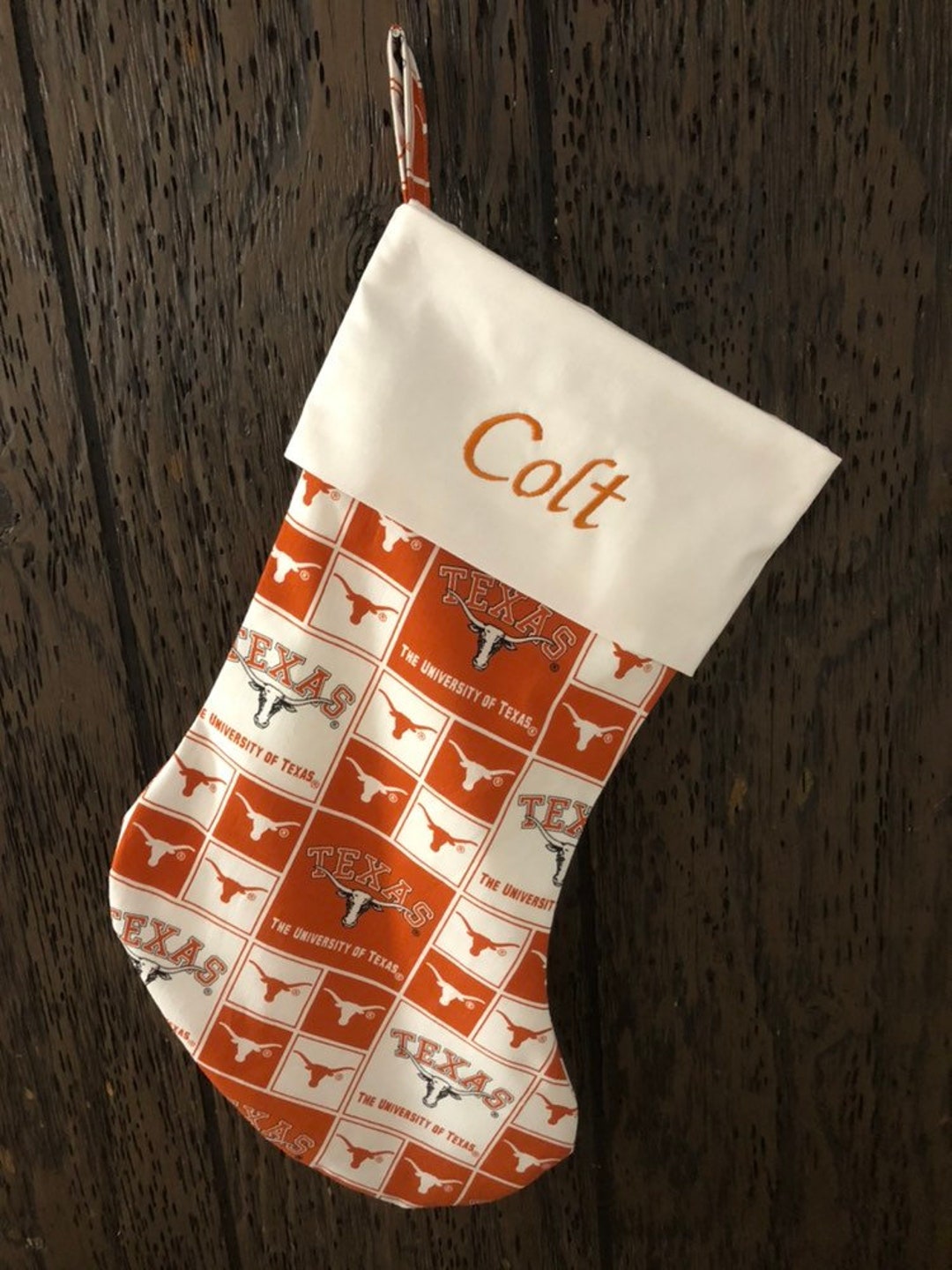 University of Texas Longhorns Christmas Stocking - Etsy