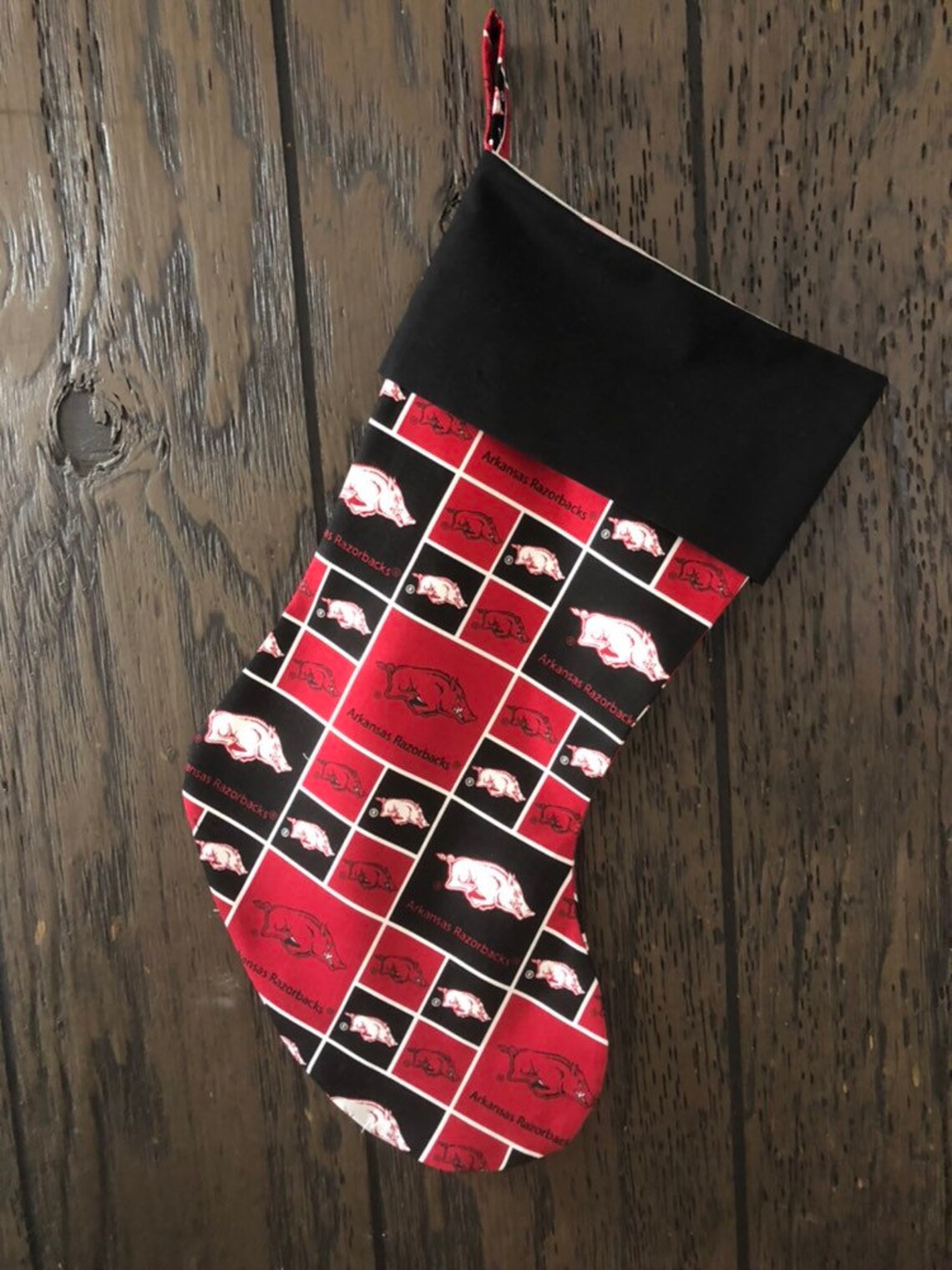 Arkansas Razorbacks Christmas Stocking | Etsy