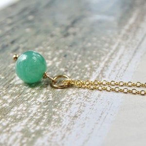 Emerald Drop Necklace Gift for Her 14k Gold Jewelry Wulfgirl Etsy Gift ...