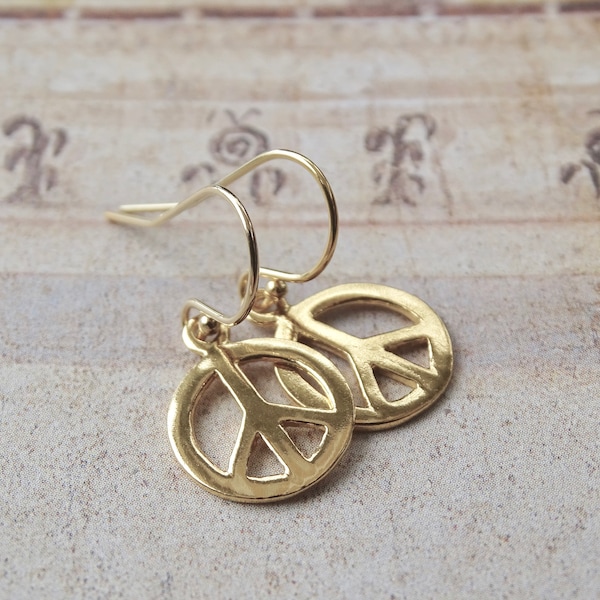 Peace Earrings - Etsy