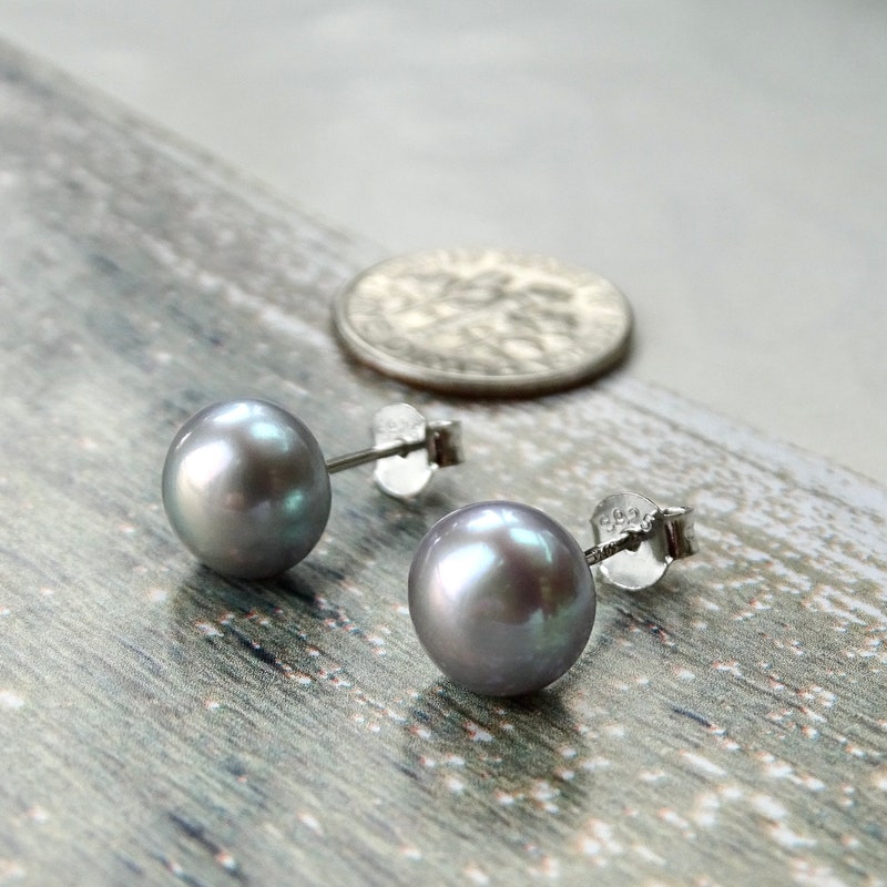 Grey Studs - Etsy