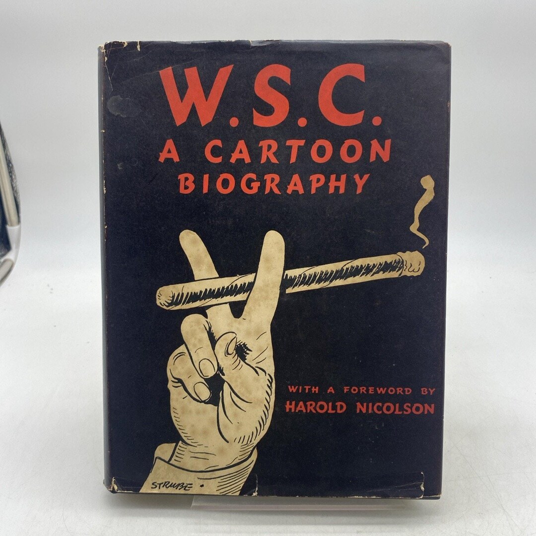 WSC A Cartoon Biography by Fred Urquhart HC 1955 1st Edition UK Edition ...