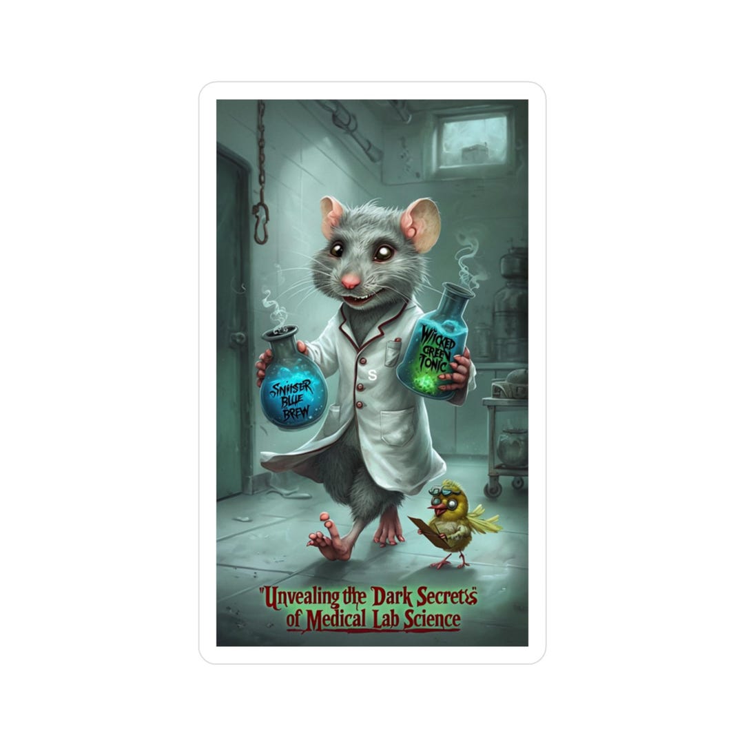 Vinyl Decal Sticker, Medical Lab Tech, Science, Dark Laboratory Decor ...