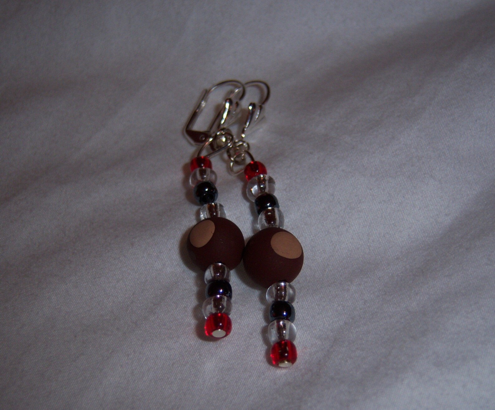 Ohio State Buckeye Glass Bead Earrings - Etsy