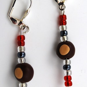 Ohio State Buckeye Glass Bead Earrings - Etsy