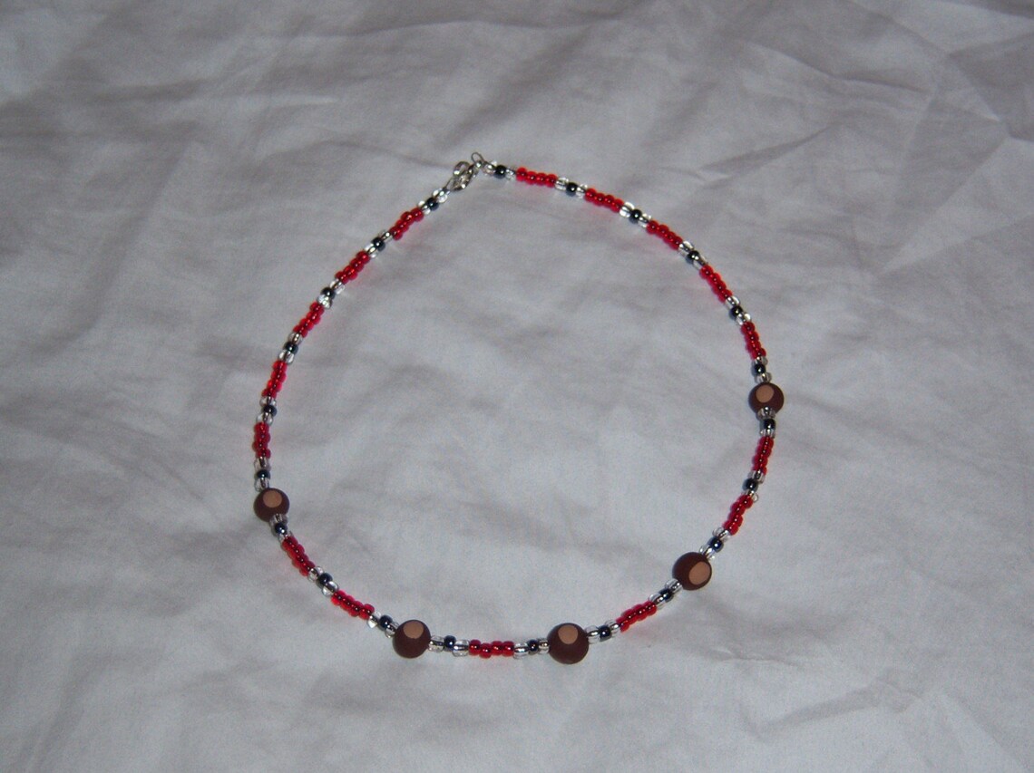 Ohio State Buckeye Glass Bead Necklace - Etsy