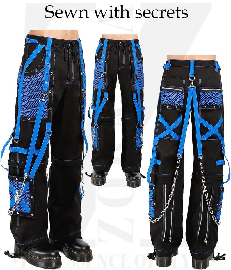 Handmade Gothic Wide Leg Pants: Steampunk, Rave, Dark Academia - Etsy
