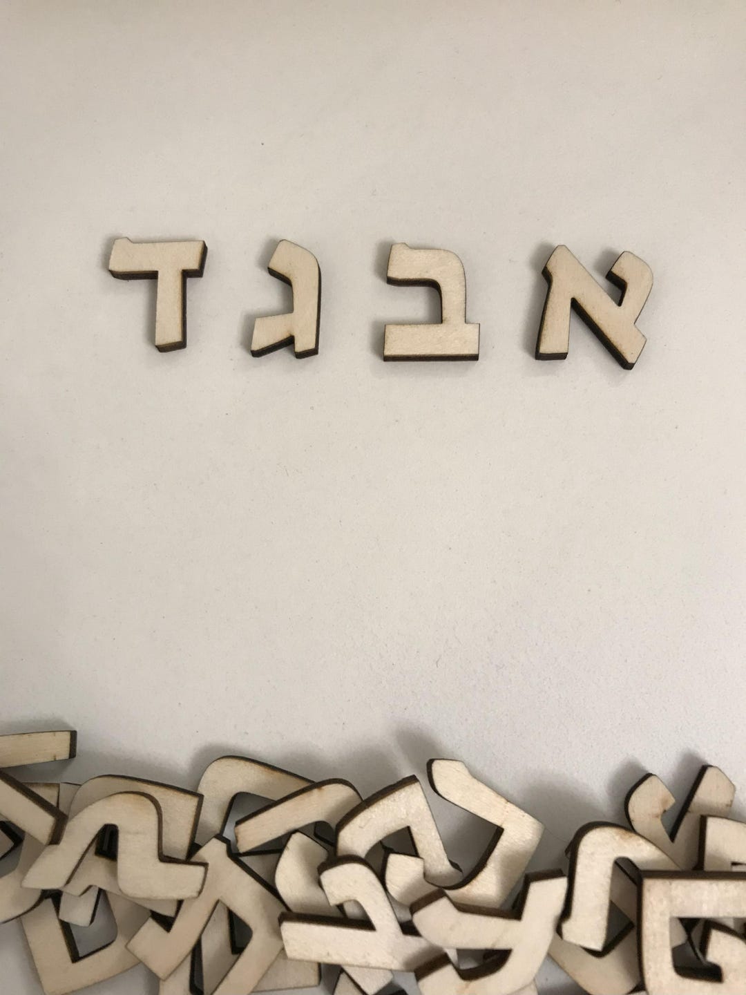 Hebrew Aleph Bet Letters Unfinished Wooden Pack of 81 Pieces (3 From ...