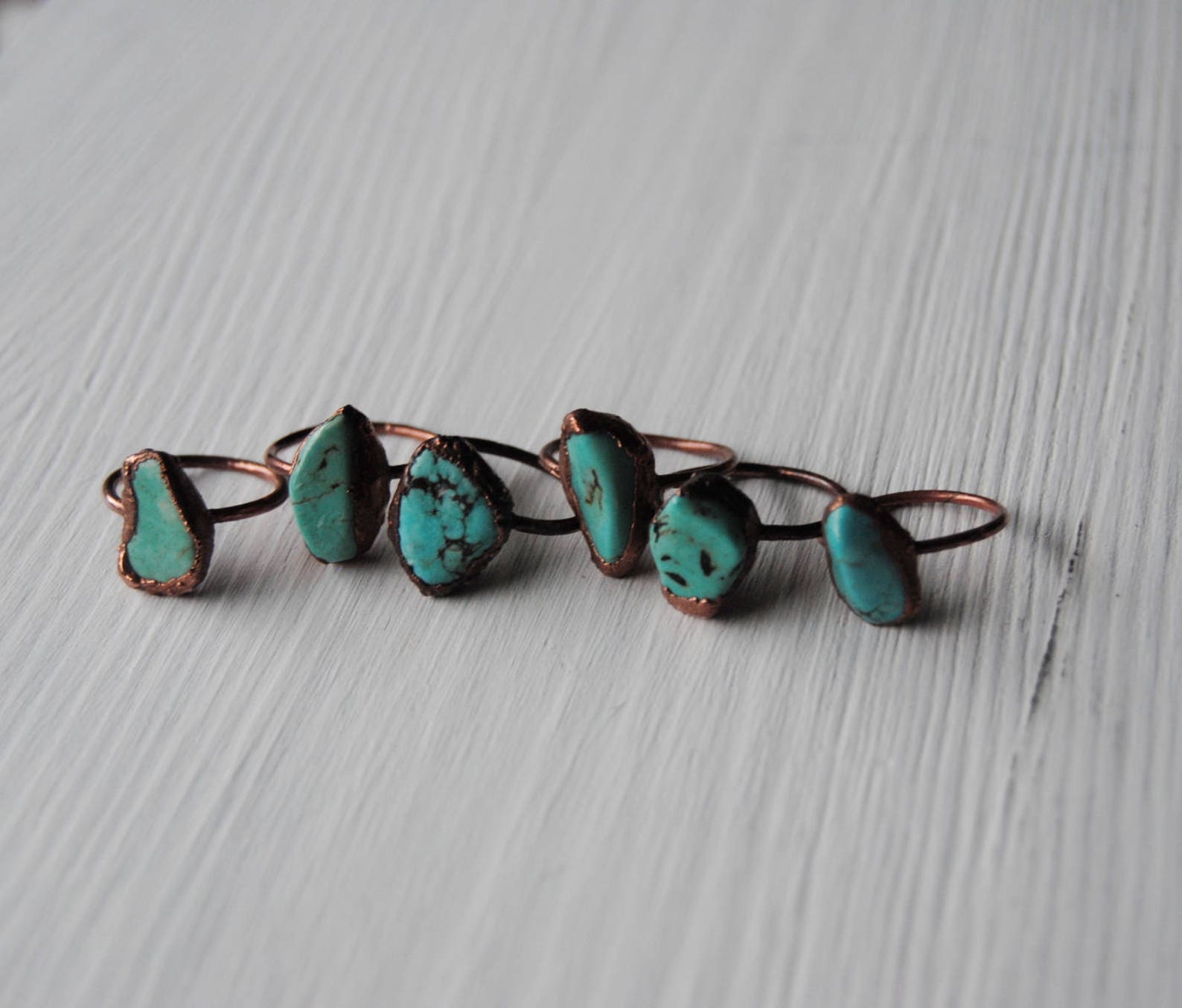Raw Turquoise Ring Raw Copper Turquoise Ring Turquoise - Etsy