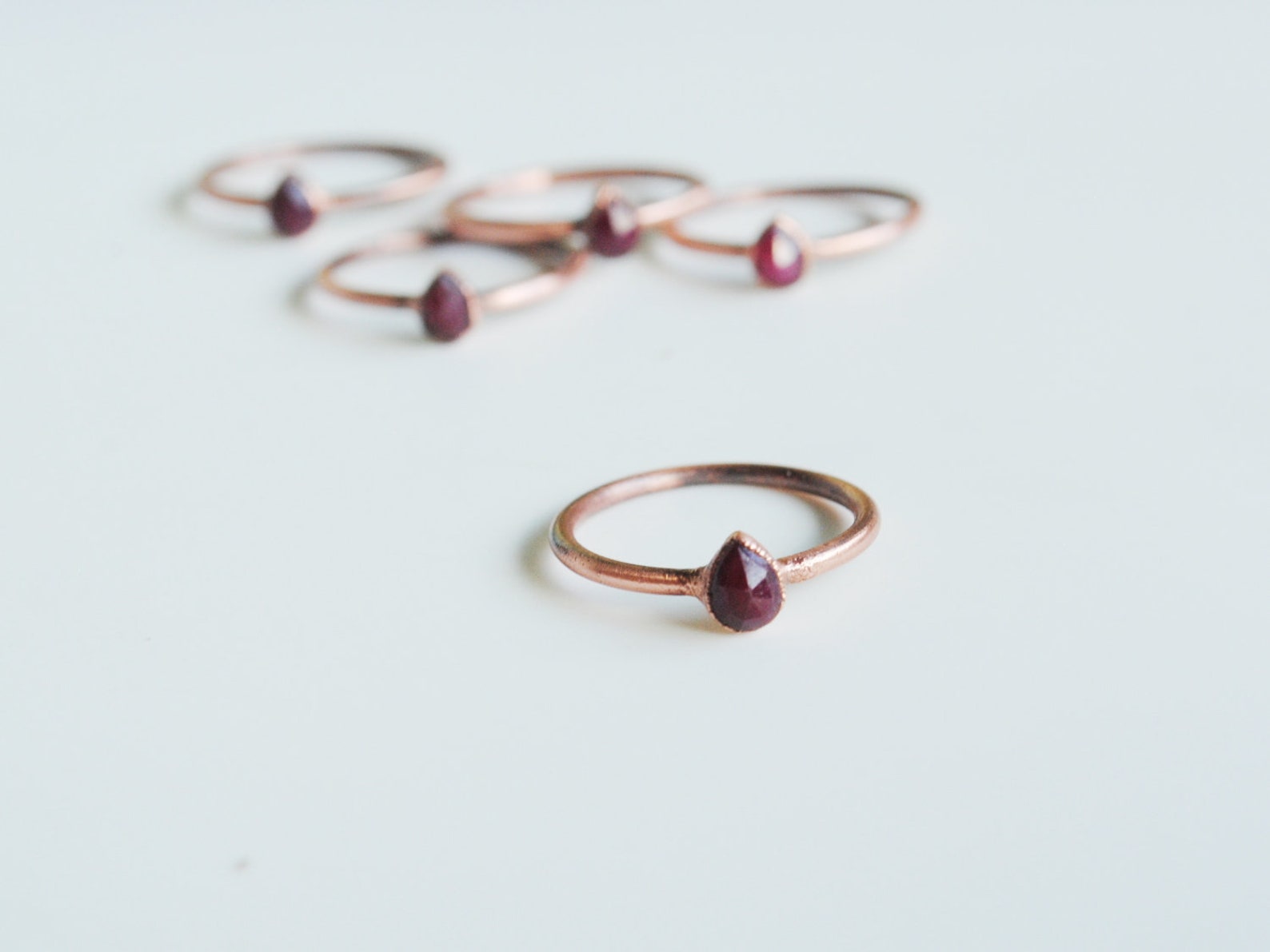 Faceted ruby ring raw ruby ring ruby stacking ring ruby | Etsy