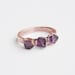 Raw Amethyst Ring, February Birthstone Ring, Rough Amethyst Ring, Copper Amethyst Stacking Ring ...
