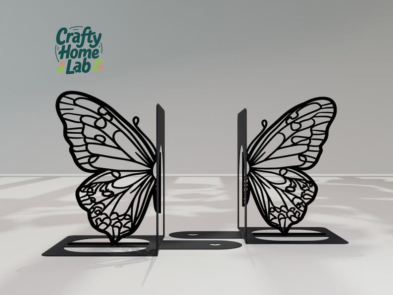 Unique Butterfly Metal Bookends, Metal Butterfly Bookends, Gift for Butterfly Enthusiasts, Gift ...