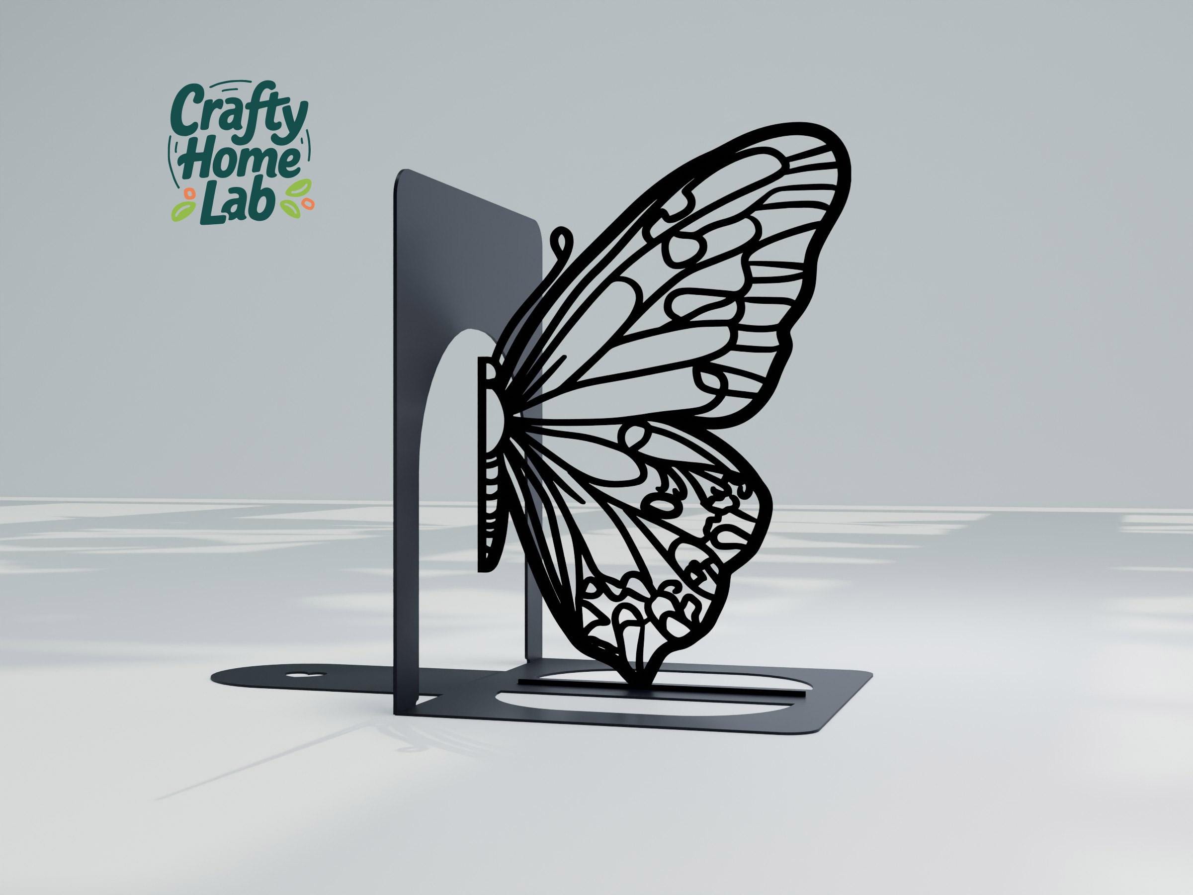 Unique Butterfly Metal Bookends, Metal Butterfly Bookends, Gift for Butterfly Enthusiasts, Gift ...