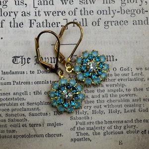 Oceans Deep Vintage Pacific Opal Blue Zircon & Chrysolite | Etsy