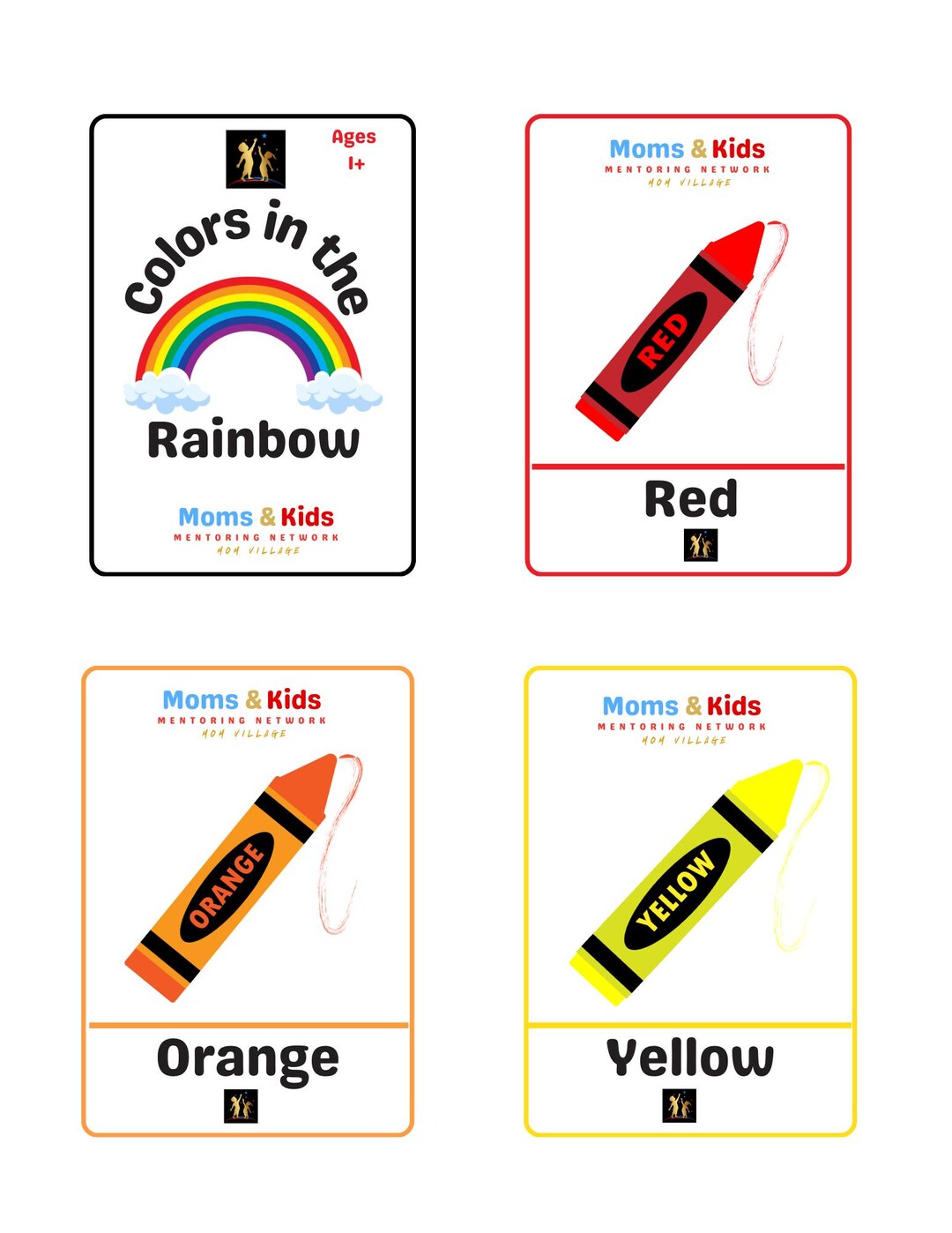 Mom Resource - Colors in the Rainbow Flashcards | Educational Printable ...