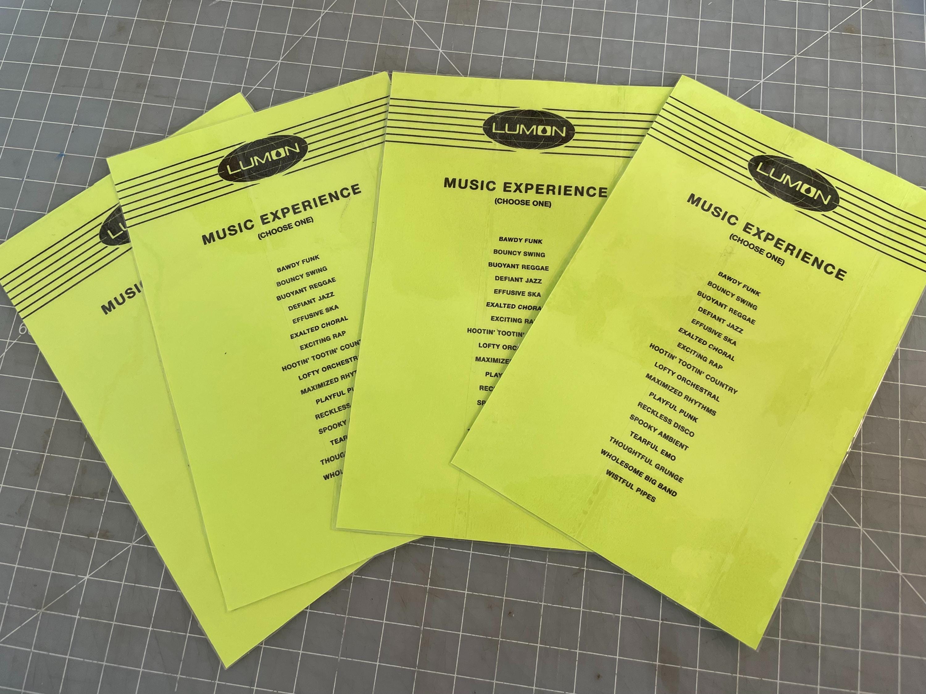 Severance Music Dance Experience Menu: Lumon Industries Prop Replica ...