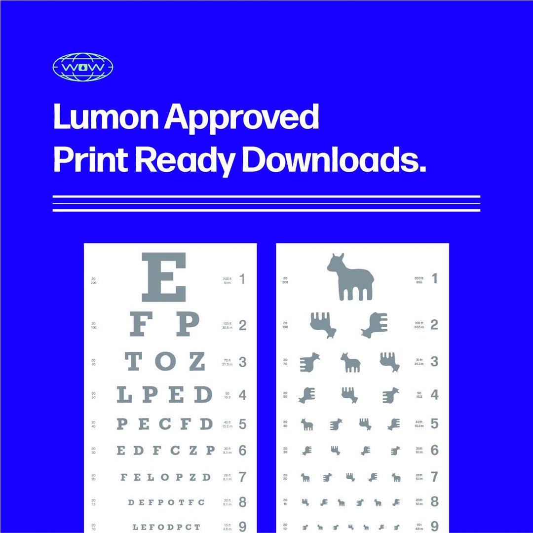 Severance Lumon Eye Test Charts: Printable Prop Replica (PDF Download ...