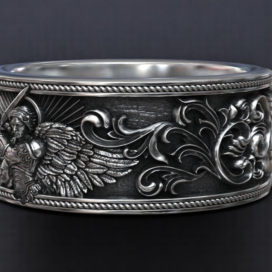 Saint Michael Archangel Ring – Spiritual Protection Ring With Sword and ...