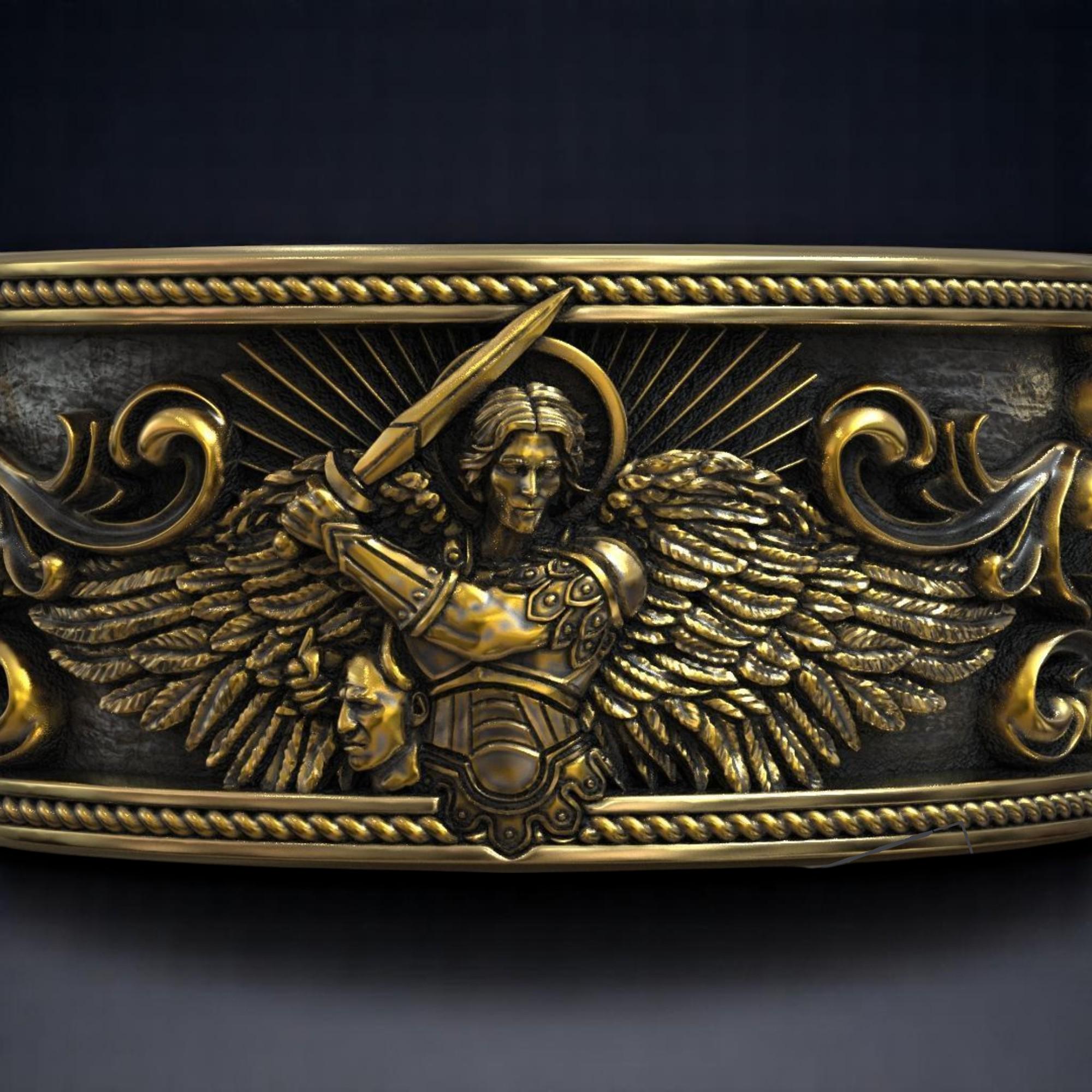 Saint Michael Archangel Ring – Spiritual Protection Ring With Sword and ...
