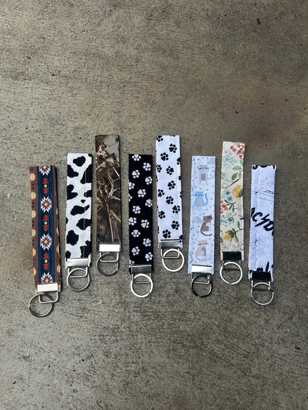 Handmade Fabric Wristlet Keychain - Etsy