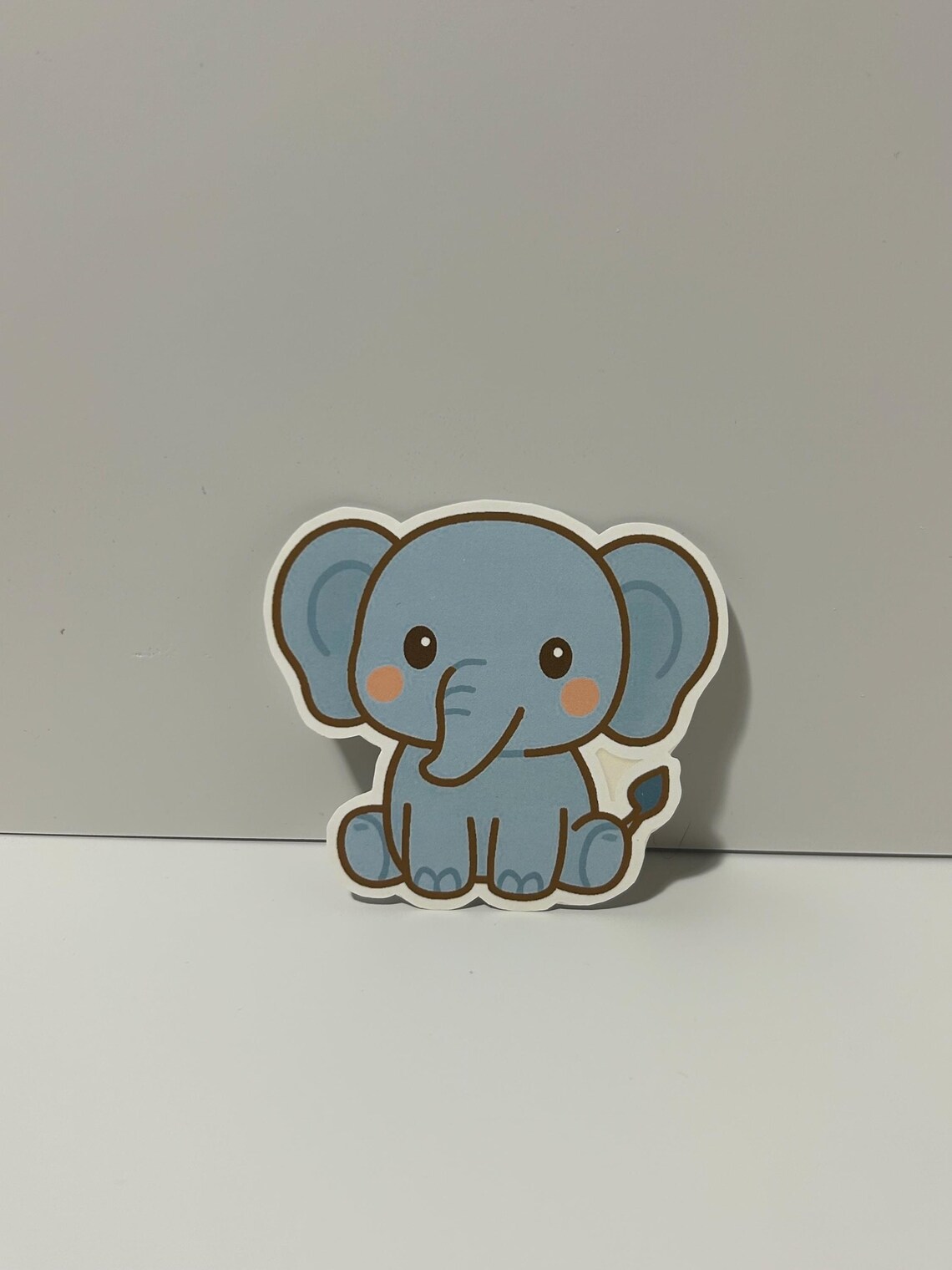 Cute Elephant Sticker – Kawaii Animal Vinyl Decal, Matte Waterproof ...