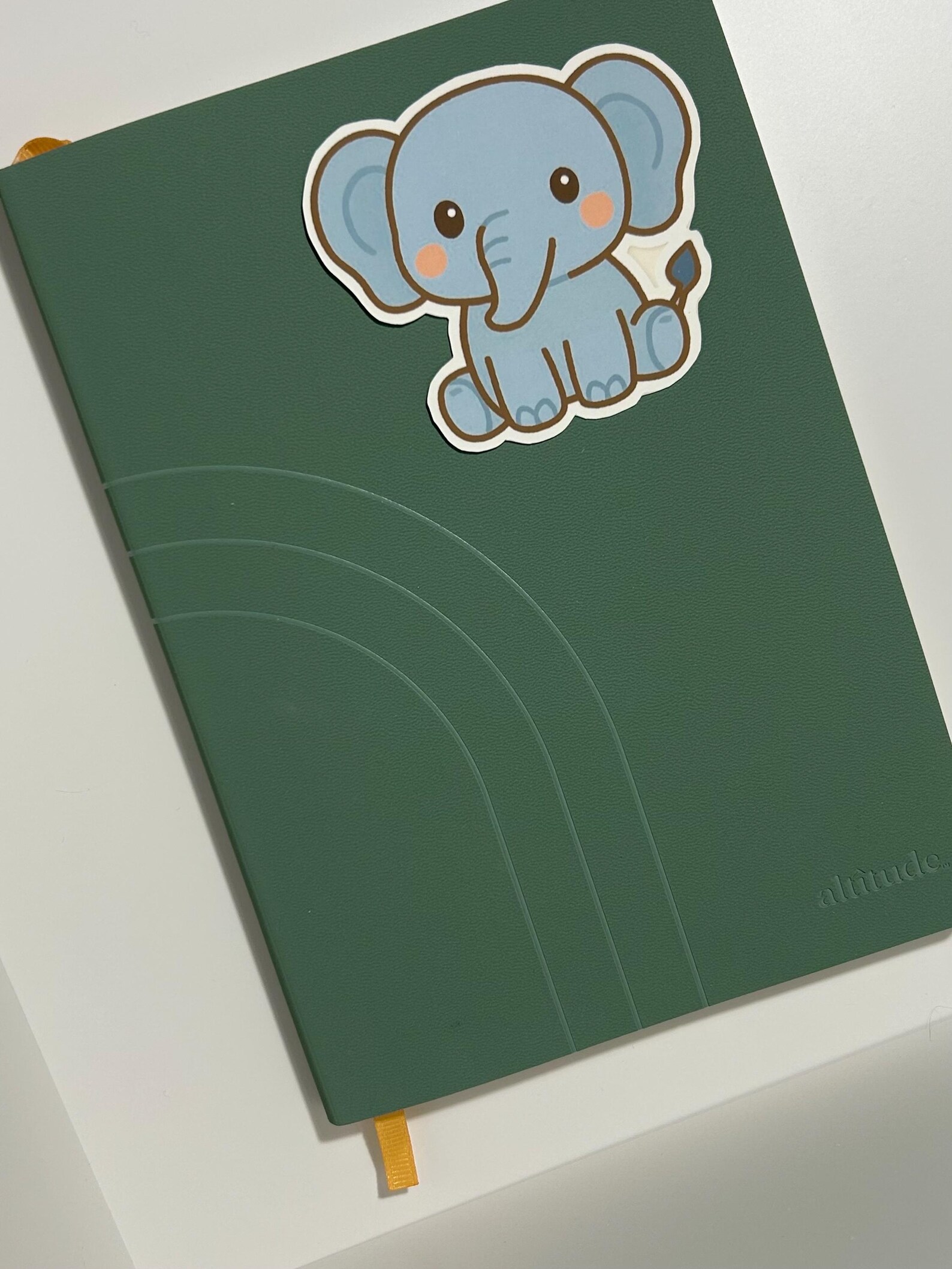 Cute Elephant Sticker – Kawaii Animal Vinyl Decal, Matte Waterproof ...