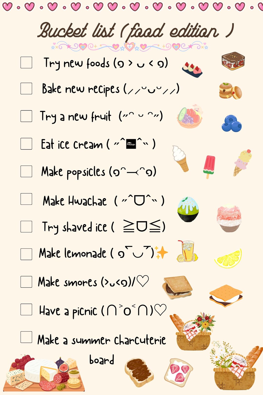 Editable Summer Bucket List Calendar 2025, Digital to Do and Activity ...