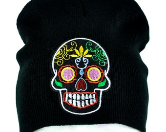 Skull Beanie Halloween Day of the Dead - Etsy