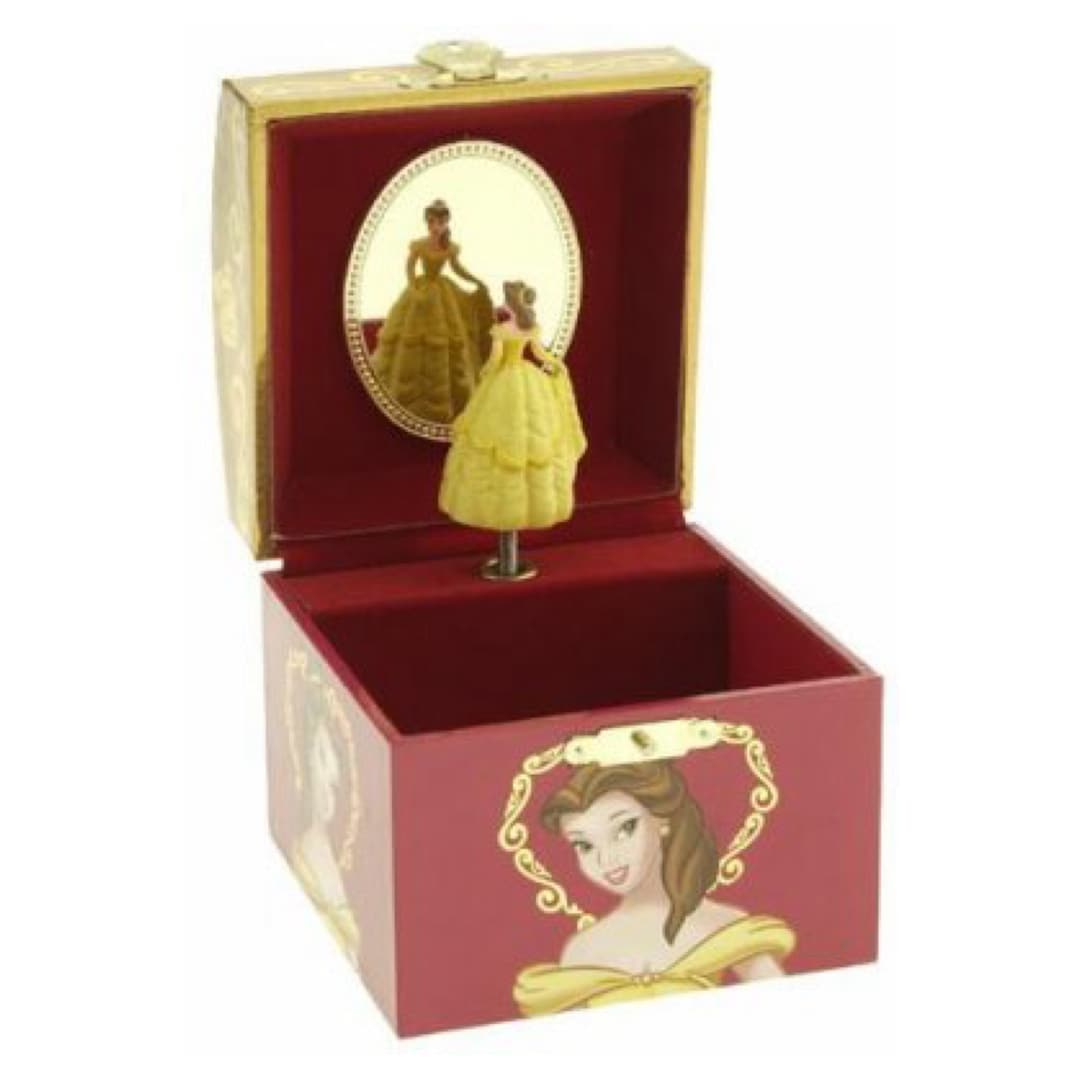 Beauty and the Beast Spinning Music Box Disney 1991 Belle Jewelry ...