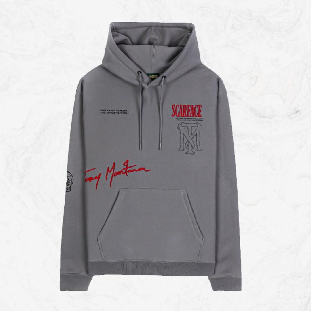 Scarface Hoodie 1983 Pullover Grey - Etsy