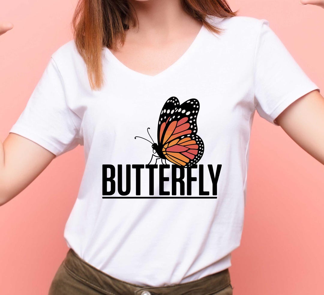 Butterfly T-shirt, Monarch Butterfly Print, Sublimation Design ...
