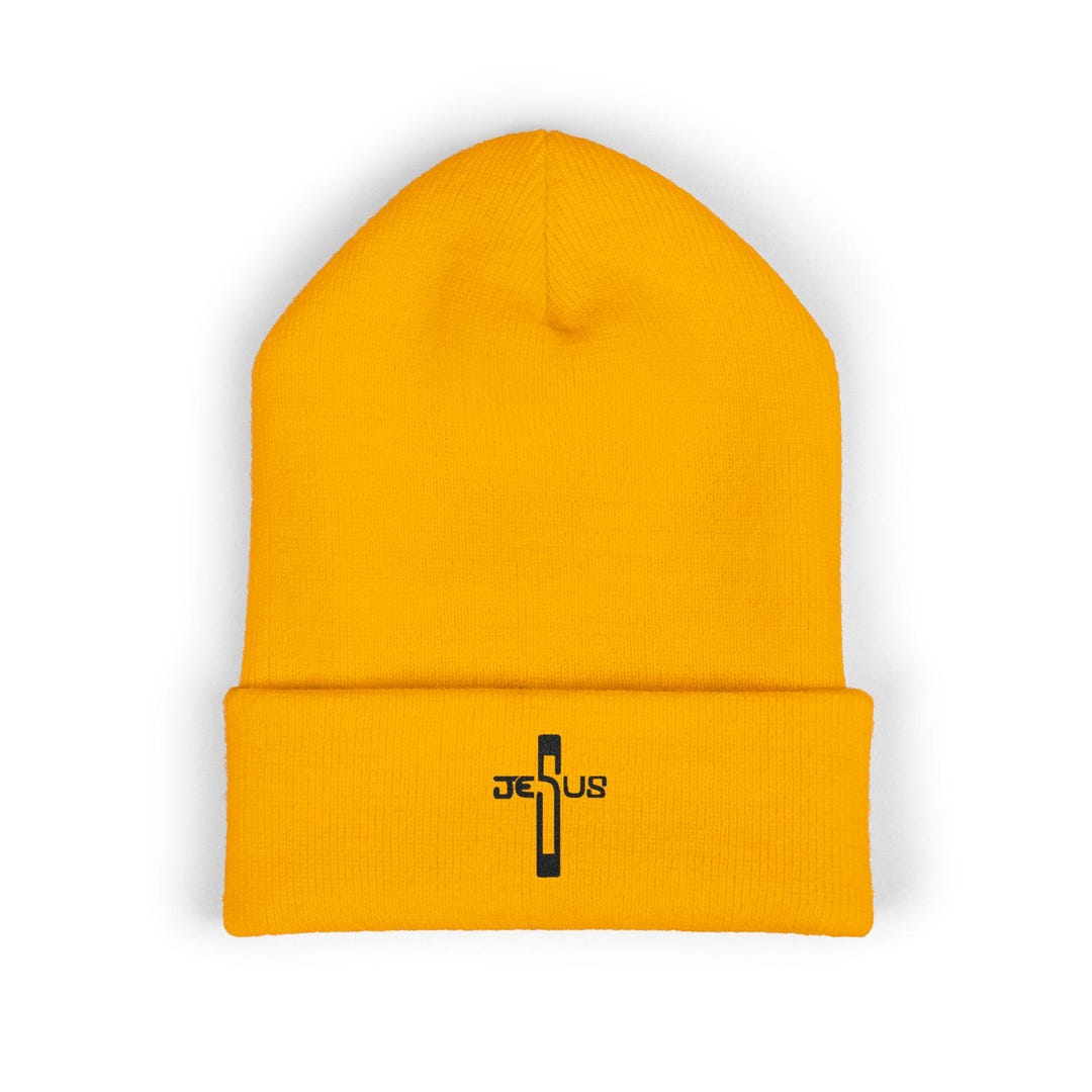 Jesus Cross Embroidered Beanie | Christian Cross Faith Hat - Etsy