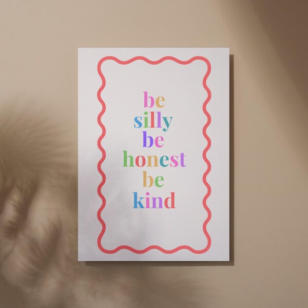 Be Silly Be Honest - Etsy
