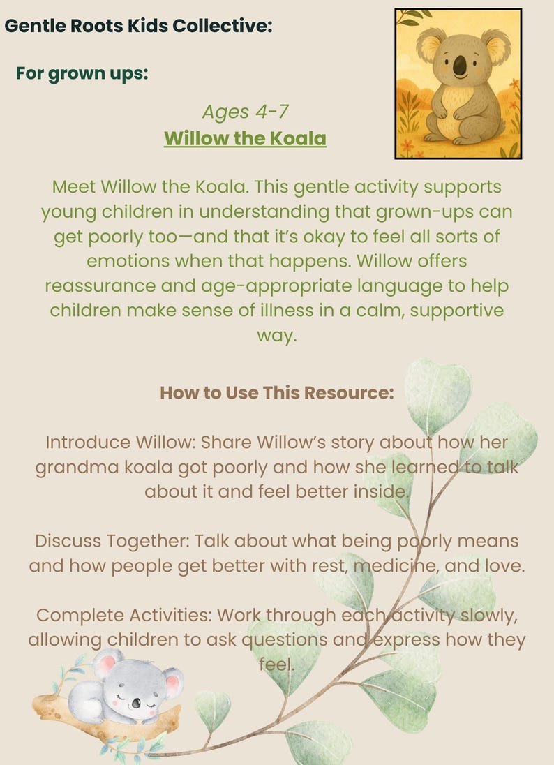 When Grown-ups Feel Poorly – Printable Activity Pack for Ages 4–7 ...