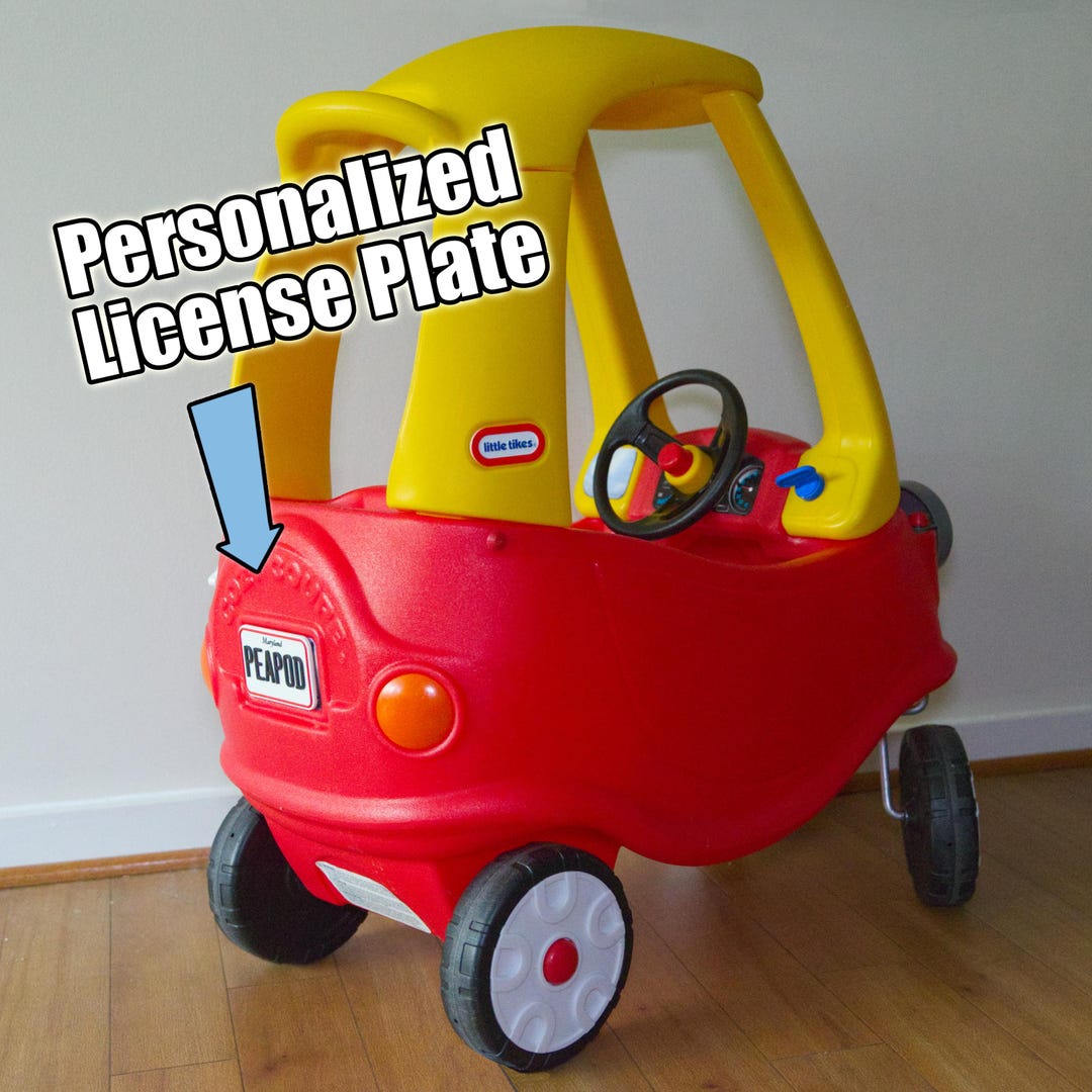 Personalized Toy License Plate for Kid Powered Cars - Etsy