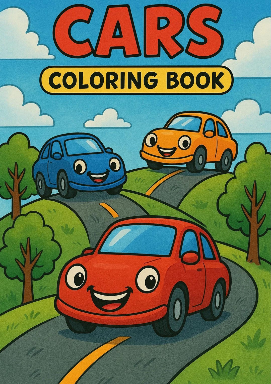 Cars | Digital, Fun, Printable | Kids Coloring Book | 11 Pages. - Etsy