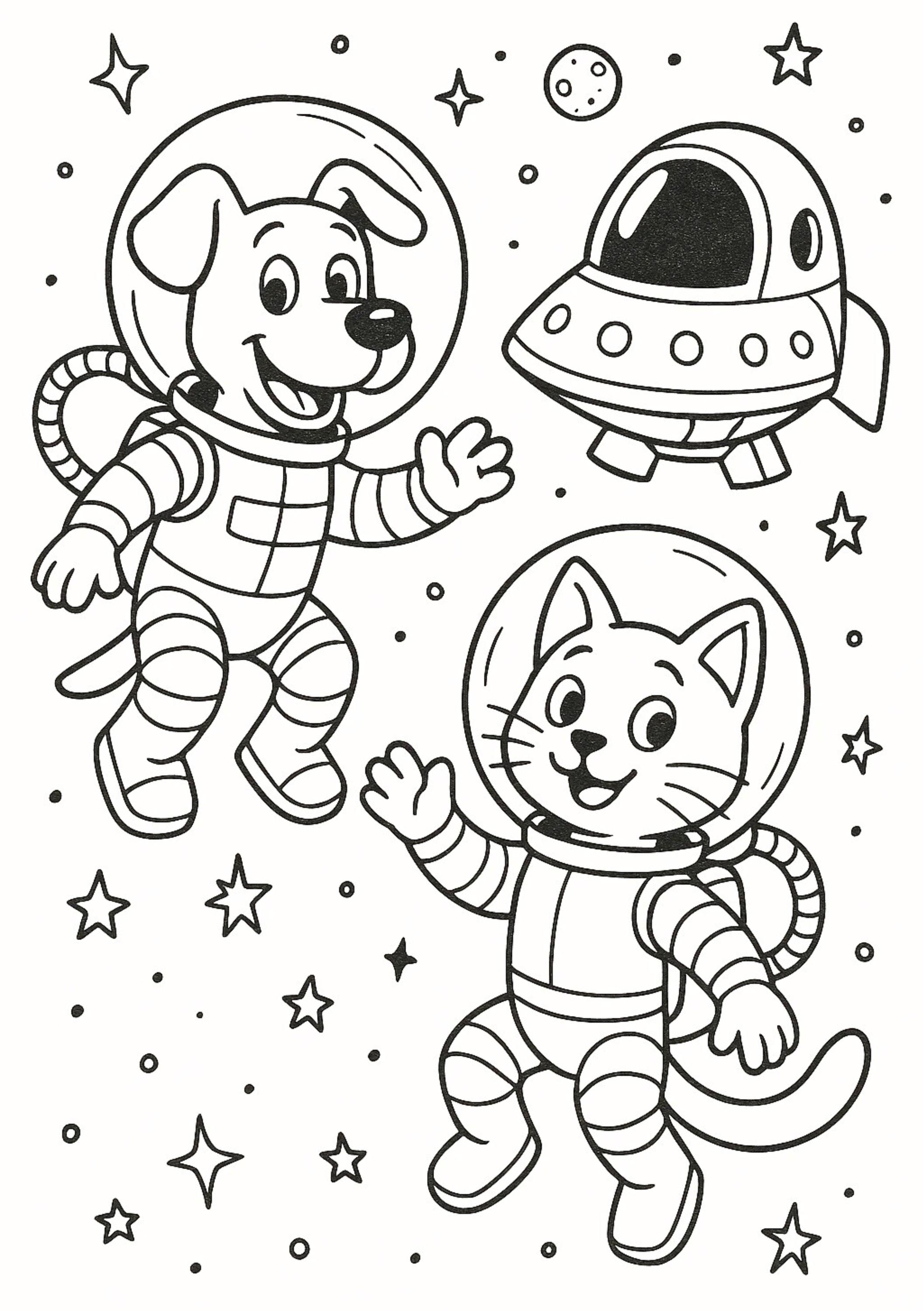 Space Explorers | Digital, Fun, Printable | Kids Coloring Book | 20 ...