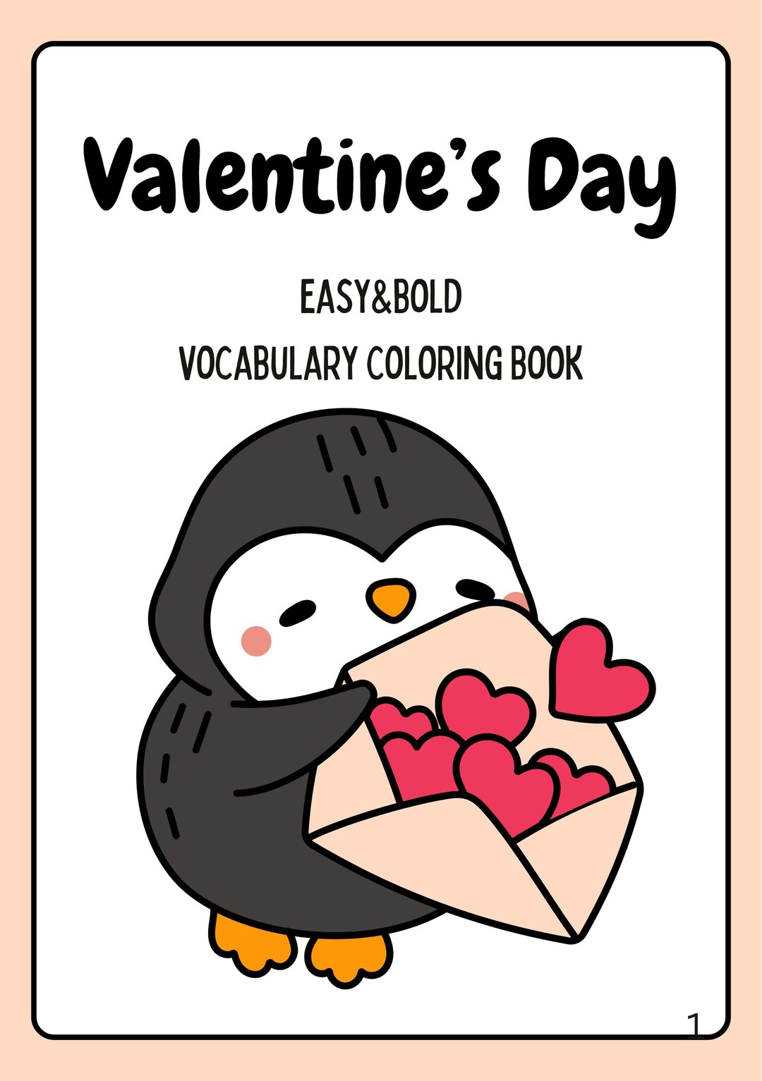Easy&bold Vocabulary Animals Coloring Book - 8 Pages. - Etsy