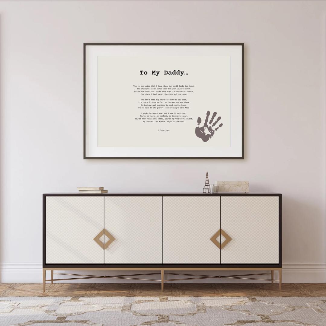 To My Daddy Poem Printable | Heartfelt Father’s Day Gift From Children ...