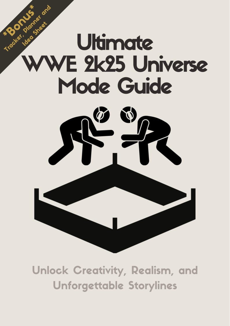 WWE 2K25 Universe Mode Guide + Printable Planner | Booking, Rivalries ...