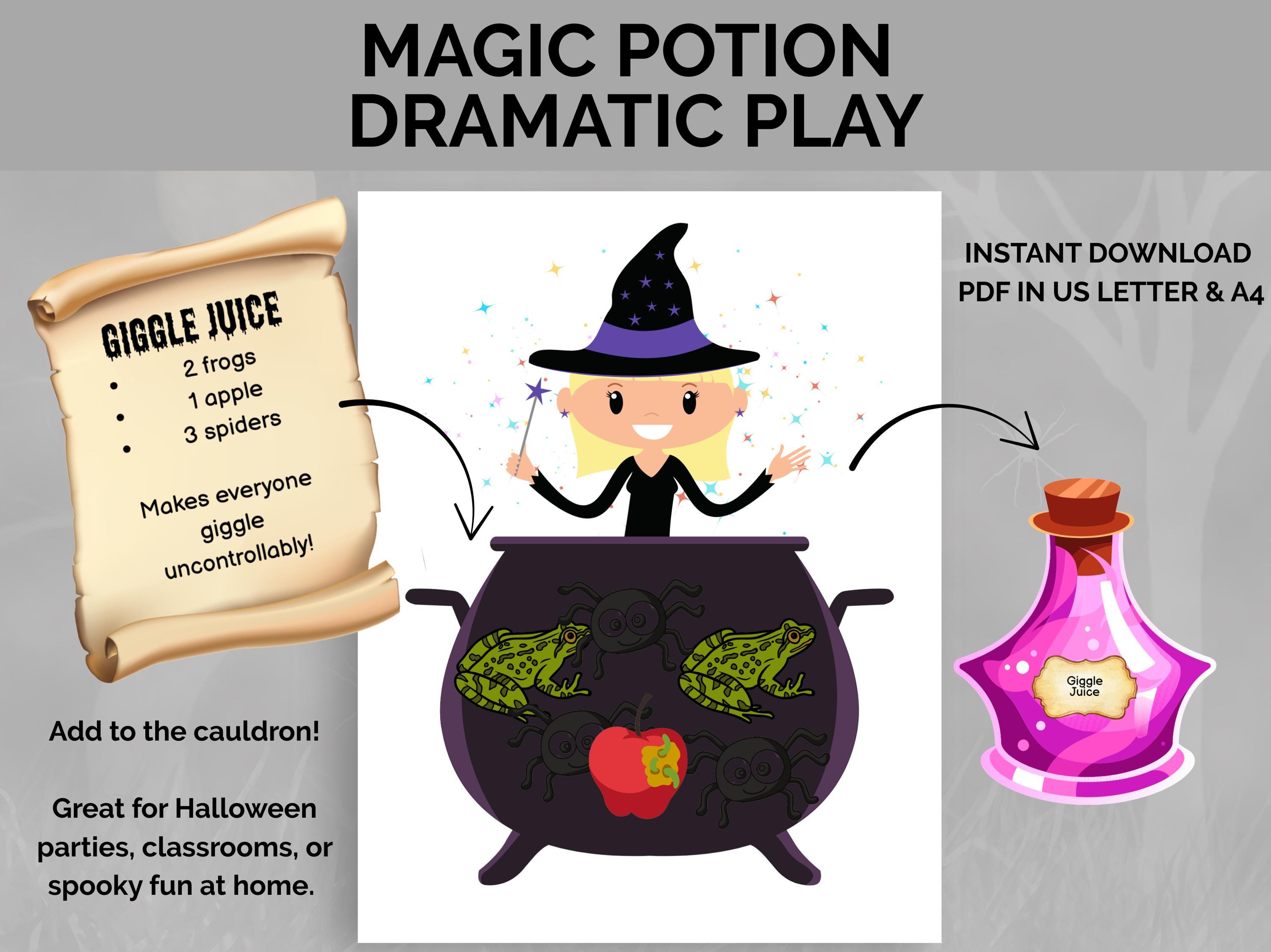 Dramatic Play Kit Printable Halloween Potion Making Pretend Play Witch ...