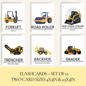 Flashcards for Kids – Construction Vehicles - Printable Preschool ...