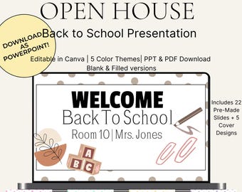Editable Back to School Night Powerpoint Presentation | Meet the ...
