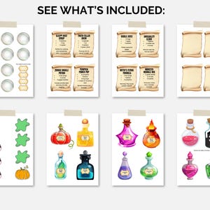 Dramatic Play Kit Printable Halloween Potion Making Pretend Play Witch ...