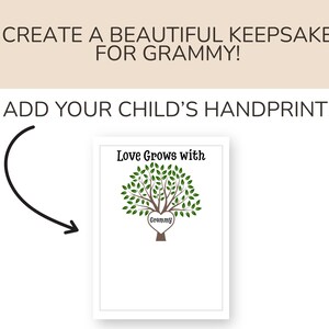 Grandparents Day Handprint Craft Grammy Printable Activity Diy Card ...