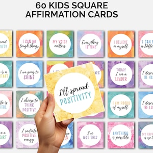 Mindfulness Affirmation Cards for Kids: Printable Lunchbox Notes ...